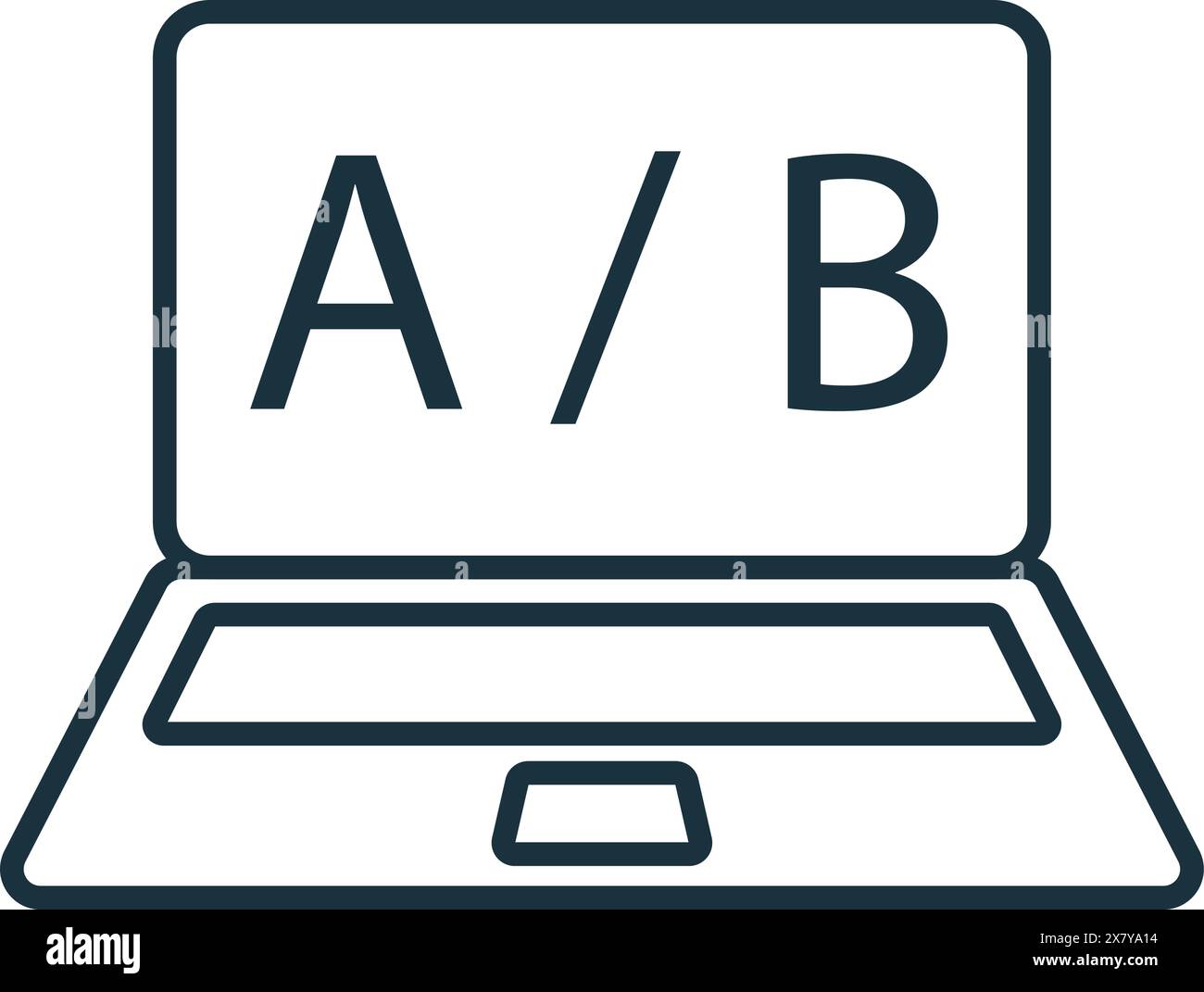 AB Testing icon. Monochrome simple User Behavior icon for templates ...
