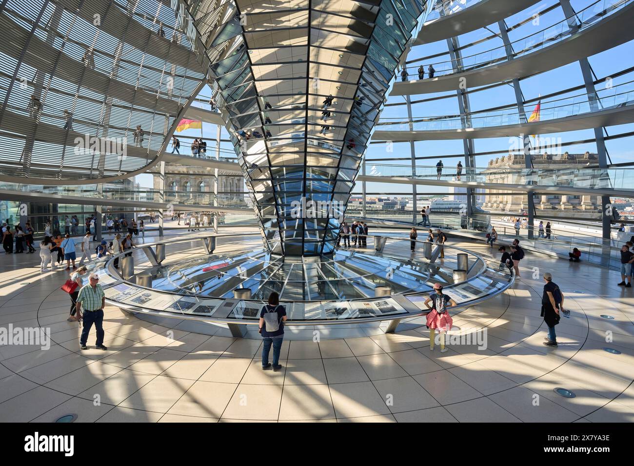 The dome of the Reichstag in Berlin. The architect Sir Norman Foster ...