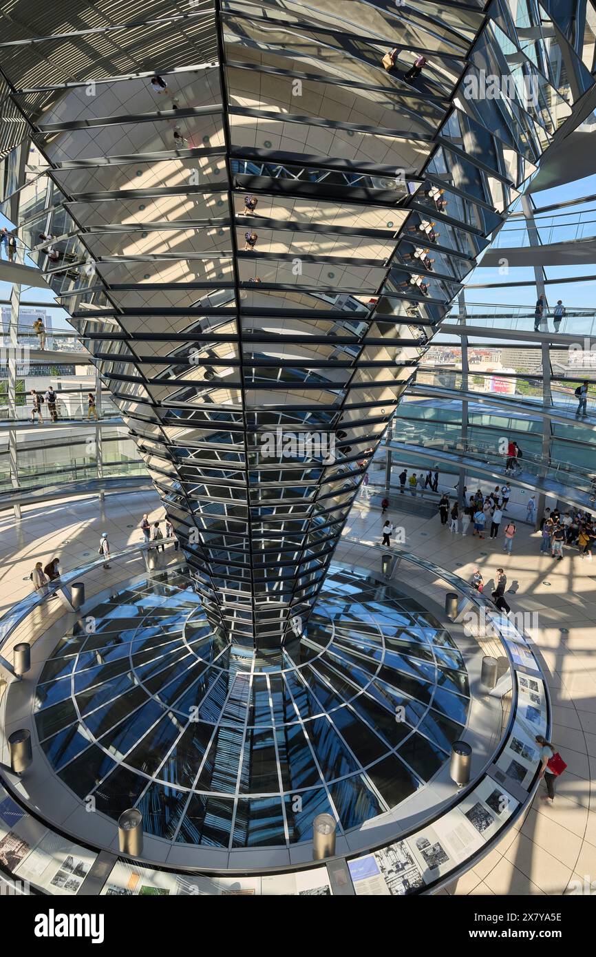 The dome of the Reichstag in Berlin. The architect Sir Norman Foster ...