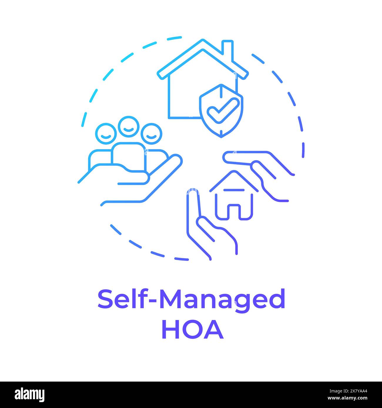 Self-managed HOA blue gradient concept icon Stock Vector Image & Art ... Self-managed HOA blue gradient concept icon Stock Vector Image & Art ...