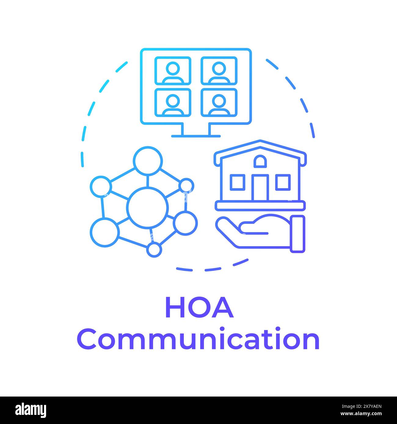 HOA communication blue gradient concept icon Stock Vector Image & Art ... HOA communication blue gradient concept icon Stock Vector Image & Art ...