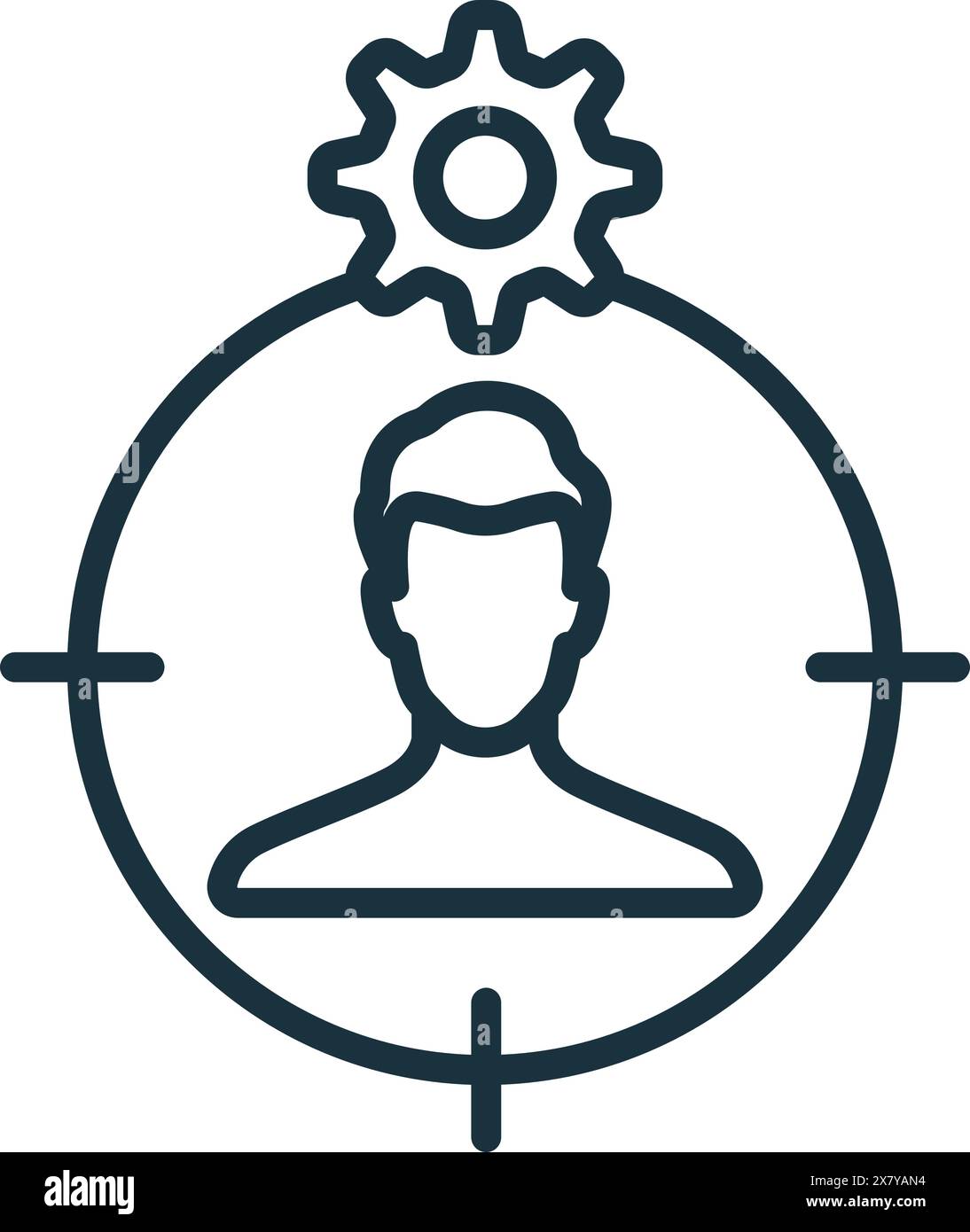 Personalization icon. Monochrome simple Virtual Assistant icon for ...