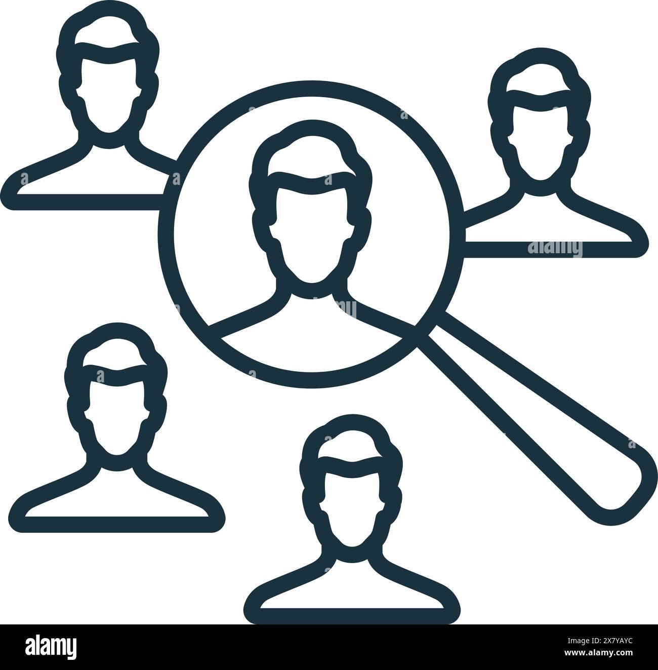 Recruitment icon. Monochrome simple Virtual Assistant icon for ...