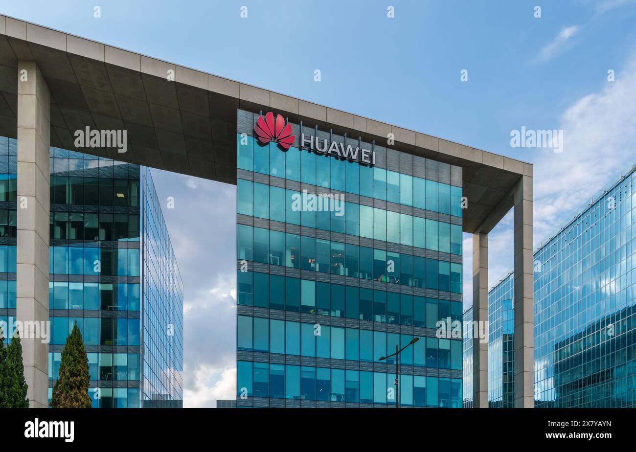 Boulogne-Billancourt, France - 05 15 2024 : the headquarters of Huawei ...
