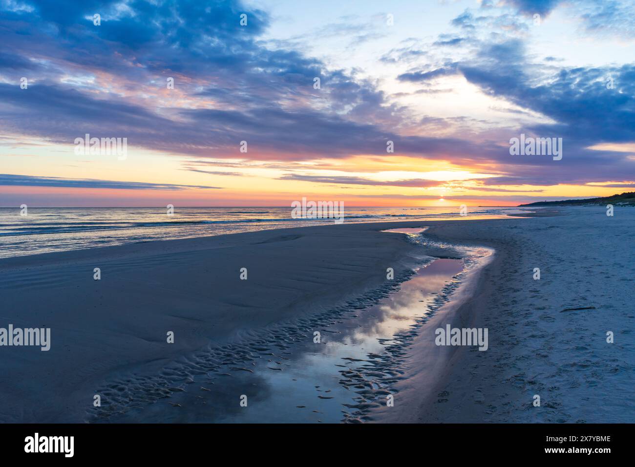 Panorama sunrise over the baltic sea in the moring Stock Photo - Alamy