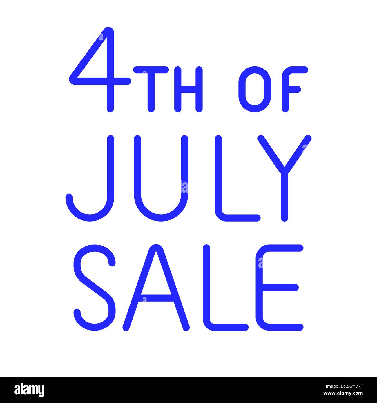 4th of July Sale icon. Text design for Independence Day promotions and ...