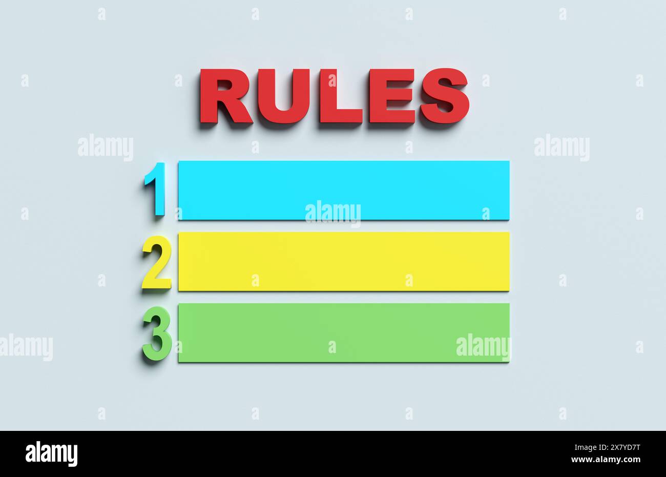 List of rules or regulations concept. Checklist of rules with ...