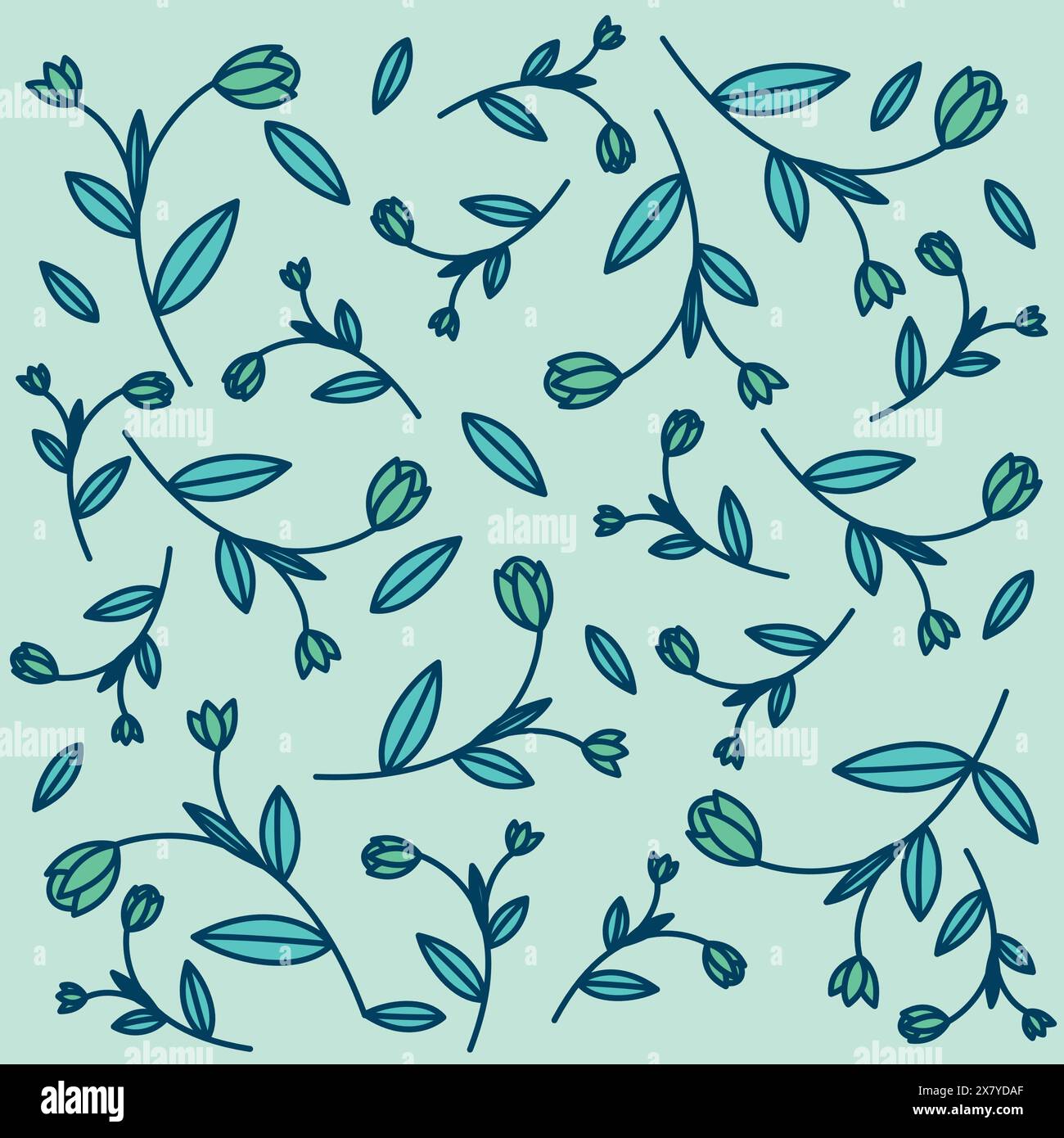 Luxury Nature Flower green background. Floral Seamless pattern design ...