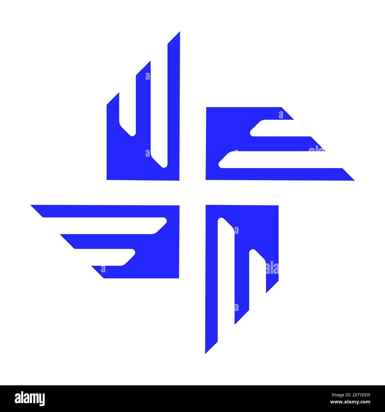 Abstract USA eagle icon. Blue color. Symbol of freedom, strength, and ...