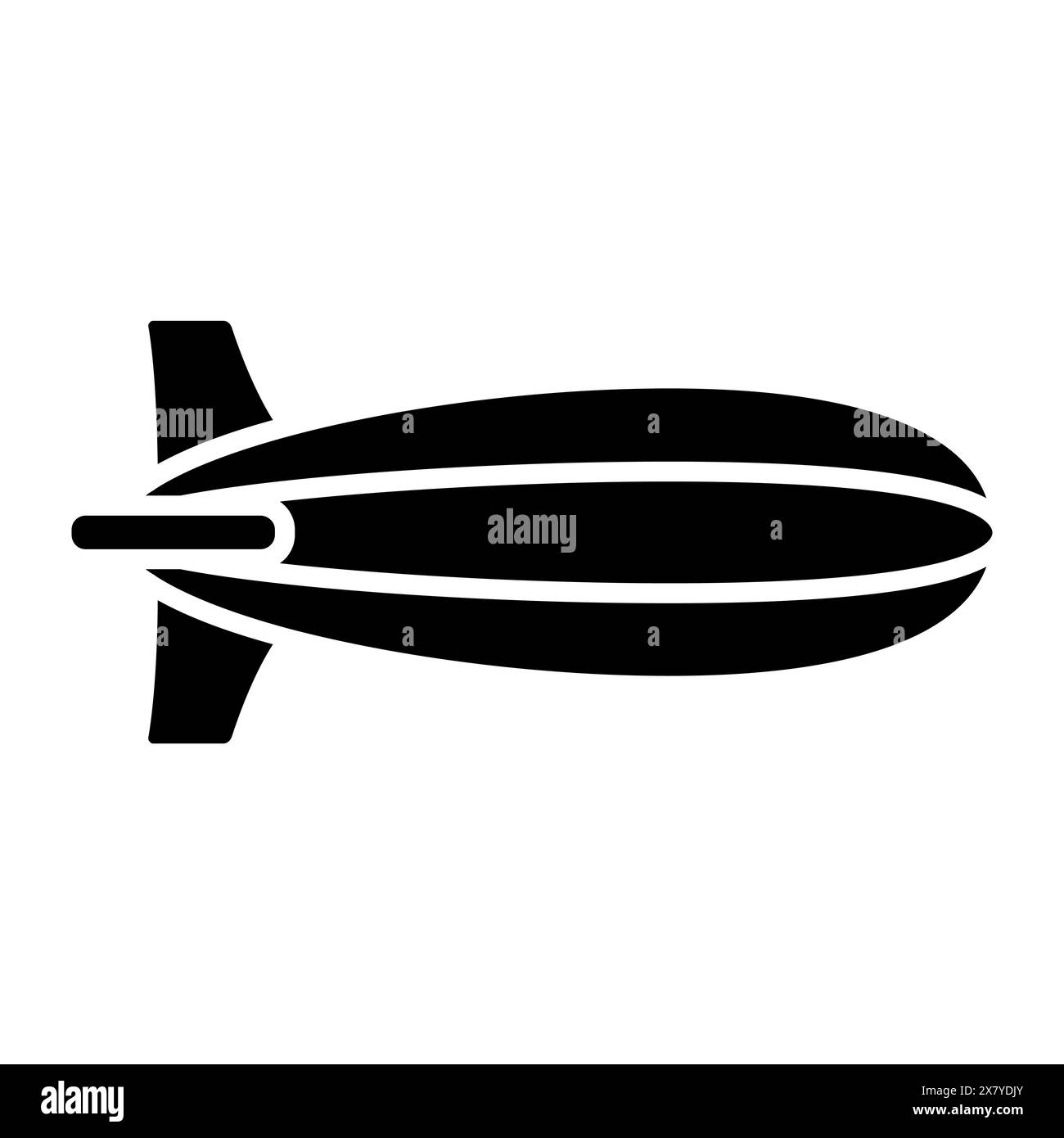 Patriotic blimp icon. Red and blue colors. Symbol of American ...