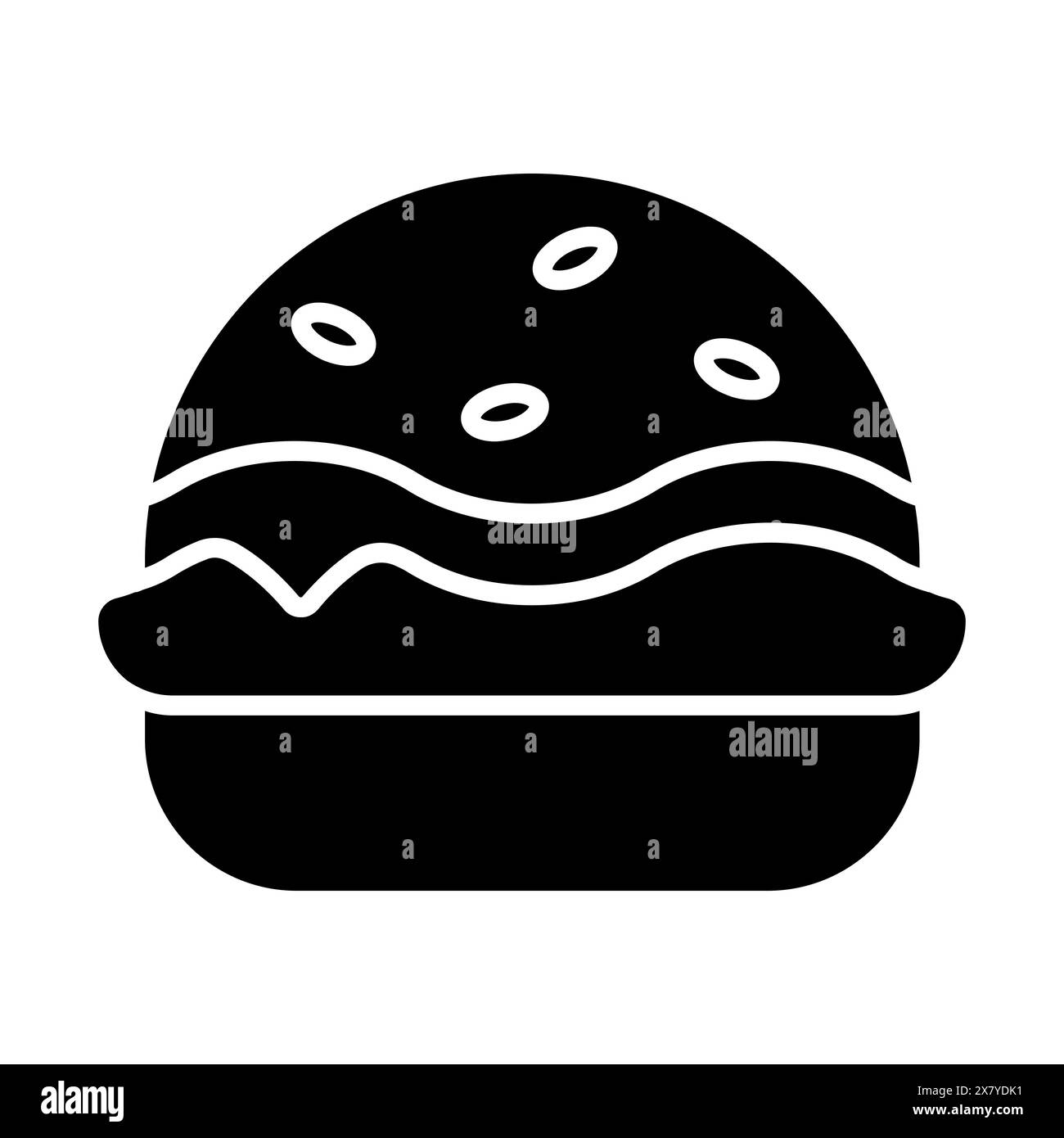 Patriotic burger icon. Blue and red colors with sesame seeds. Symbol of ...