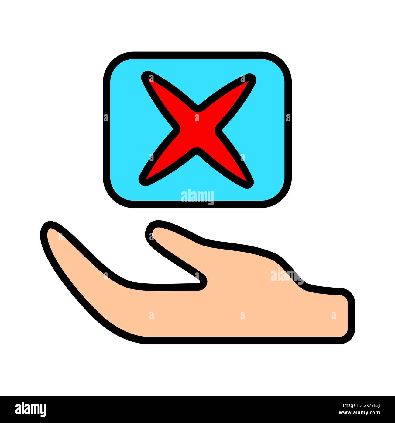 Voting set icon. Hand pressing checkmark button, electronic voting ...