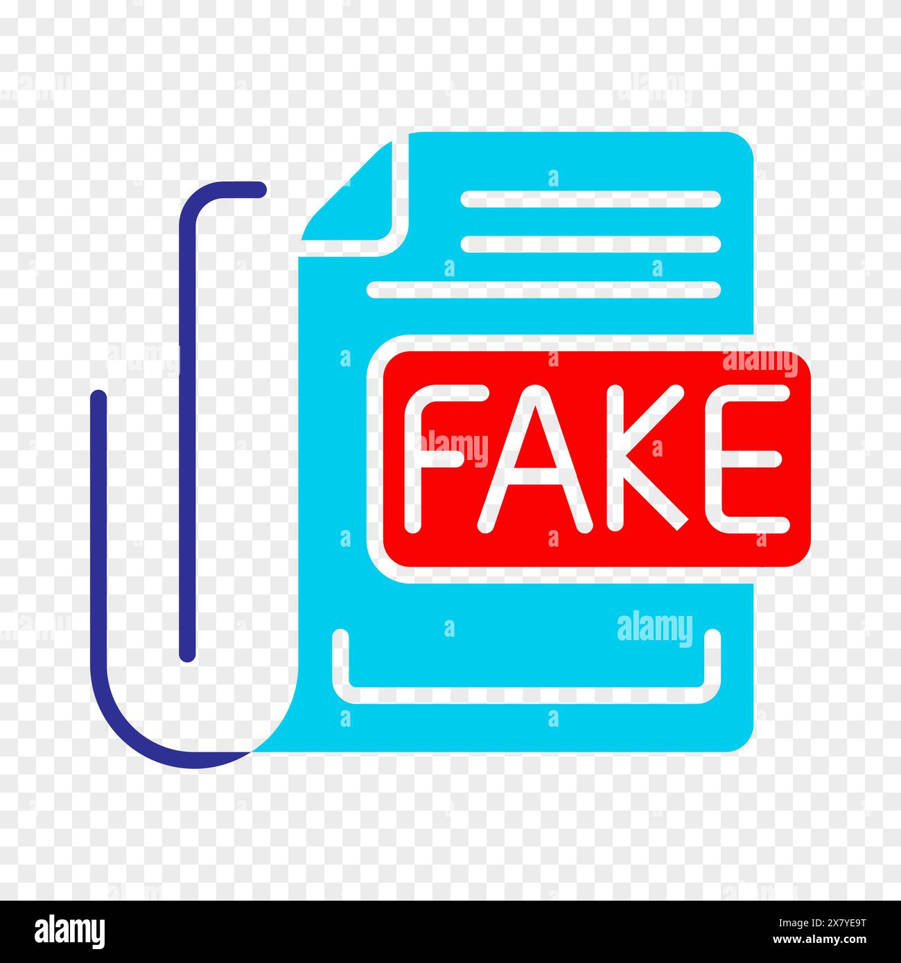 Fake news set icon. Newspaper, fake label, misinformation, media deception, hoax, false ...