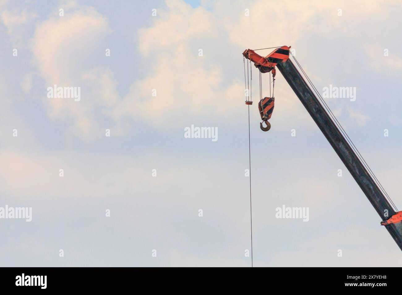 telescopic arms of mobile construction crane truck Stock Photo - Alamy