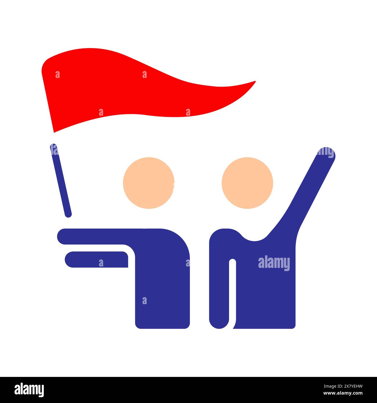 People with a flag. Protest, elections, rally, freedom, independence ...