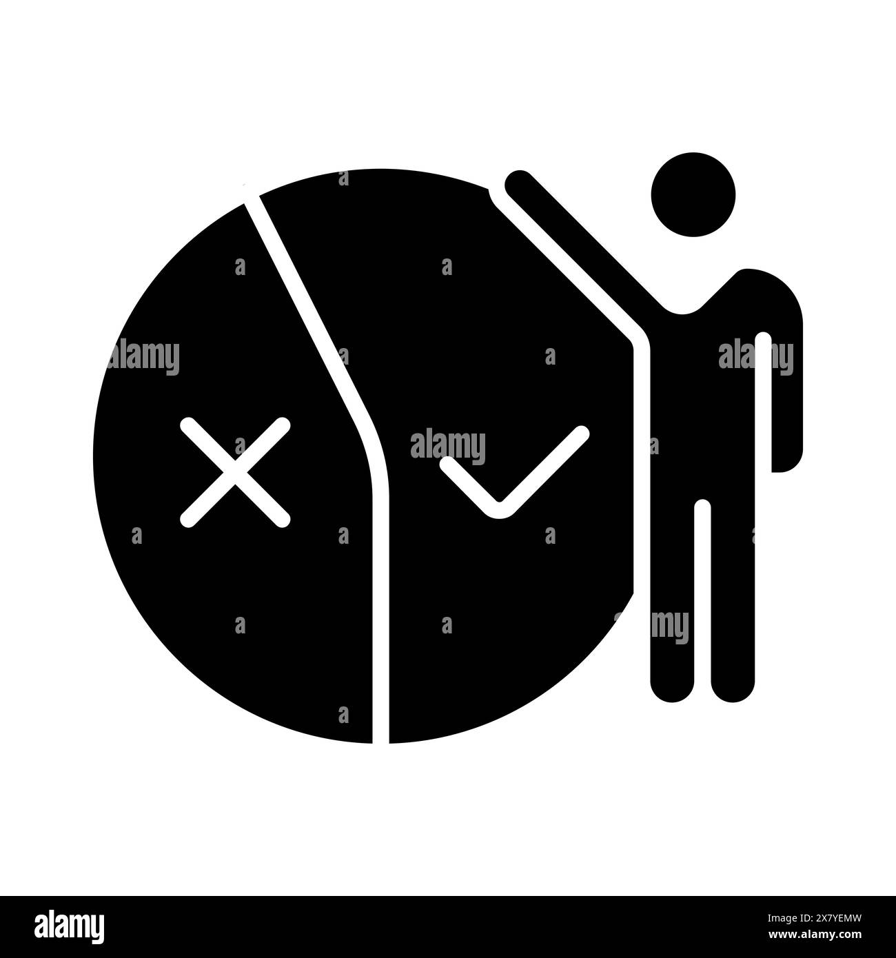 Diagram with exit poll icon. Elections, analysis, evote, check stamps ...