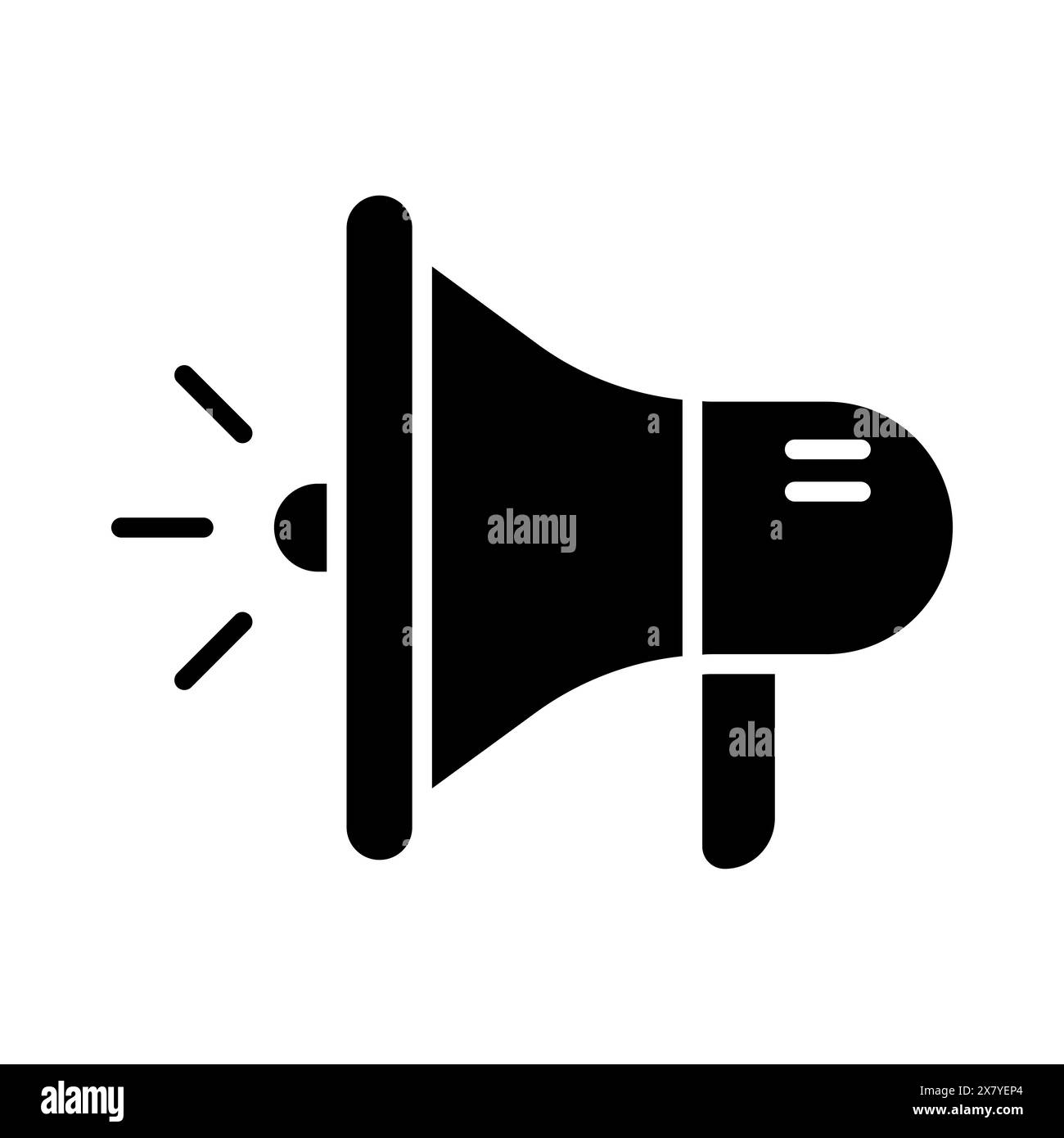 Loudspeaker illustration. Horn, speaker, megaphone, volume, signal ...