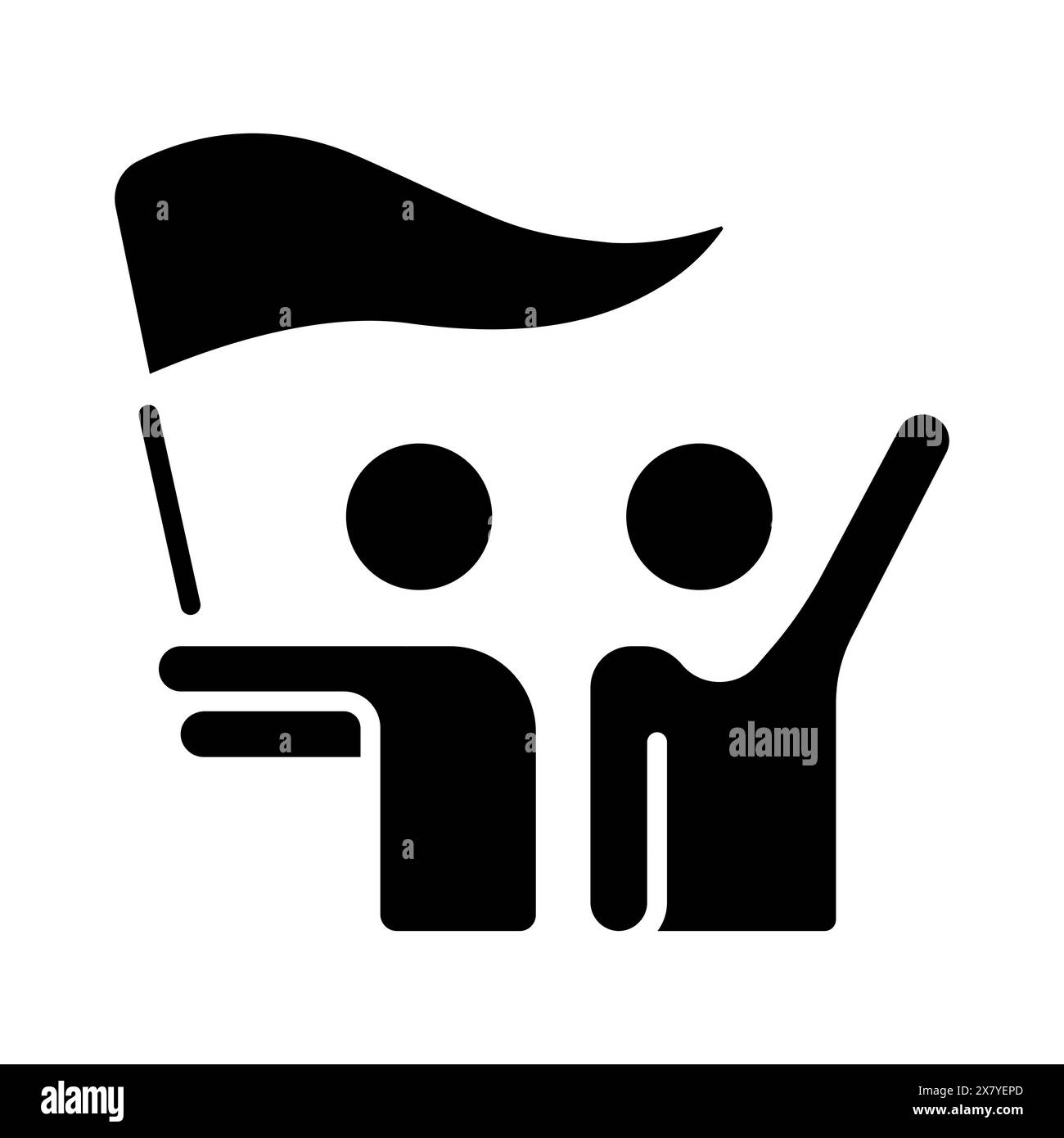 People with a flag. Protest, elections, rally, freedom, independence ...