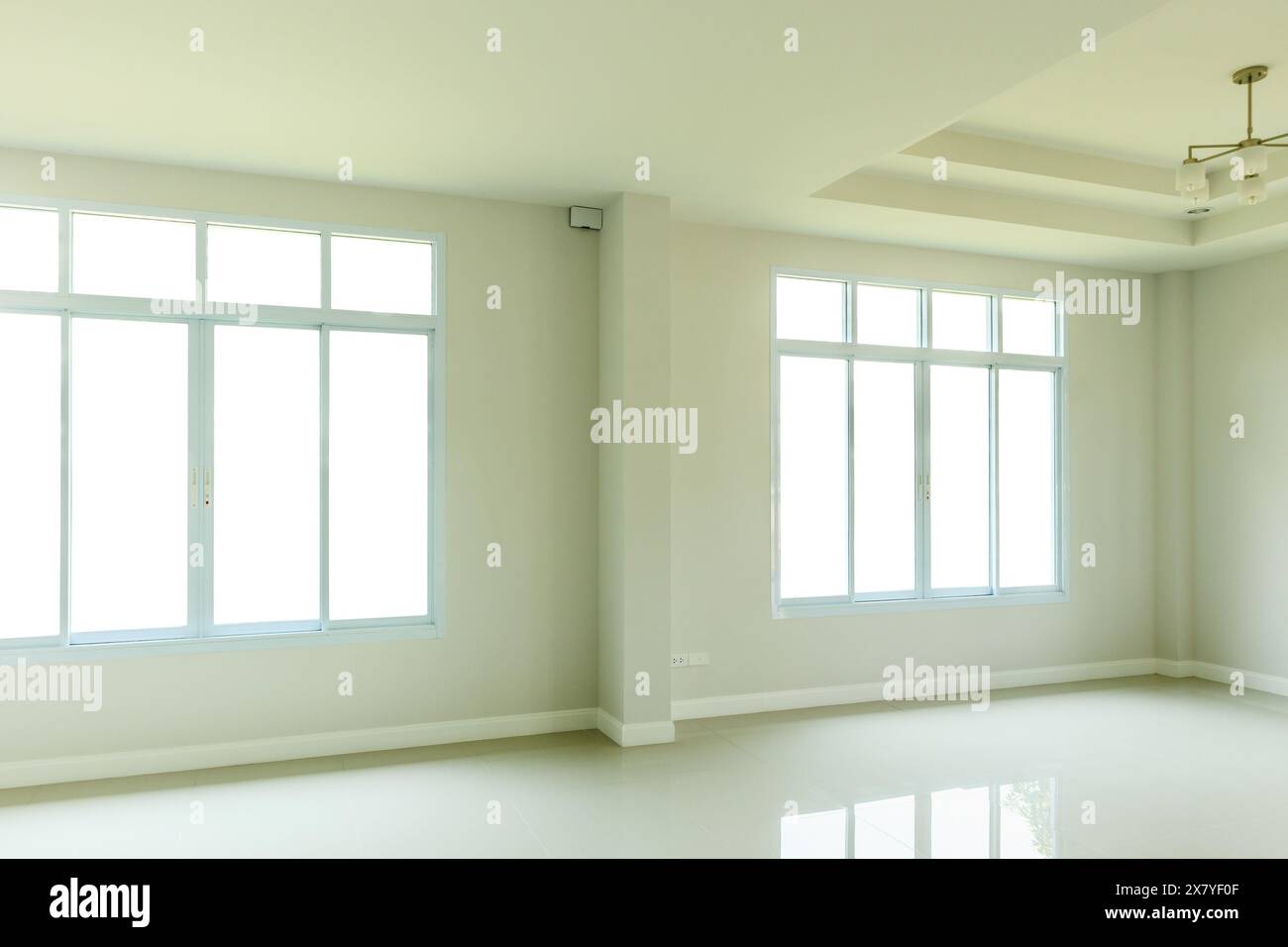 Empty living room interior with isolated window frame Stock Photo - Alamy