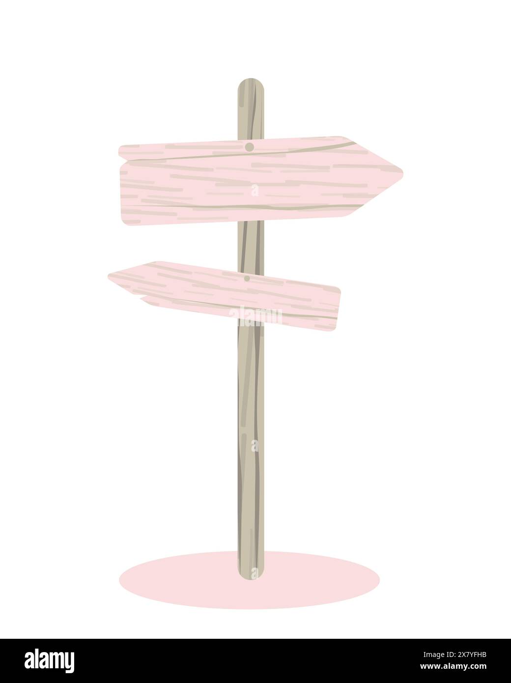 Wooden pointer, billboard, signboard. Blank banner. Rustic signpost for ...