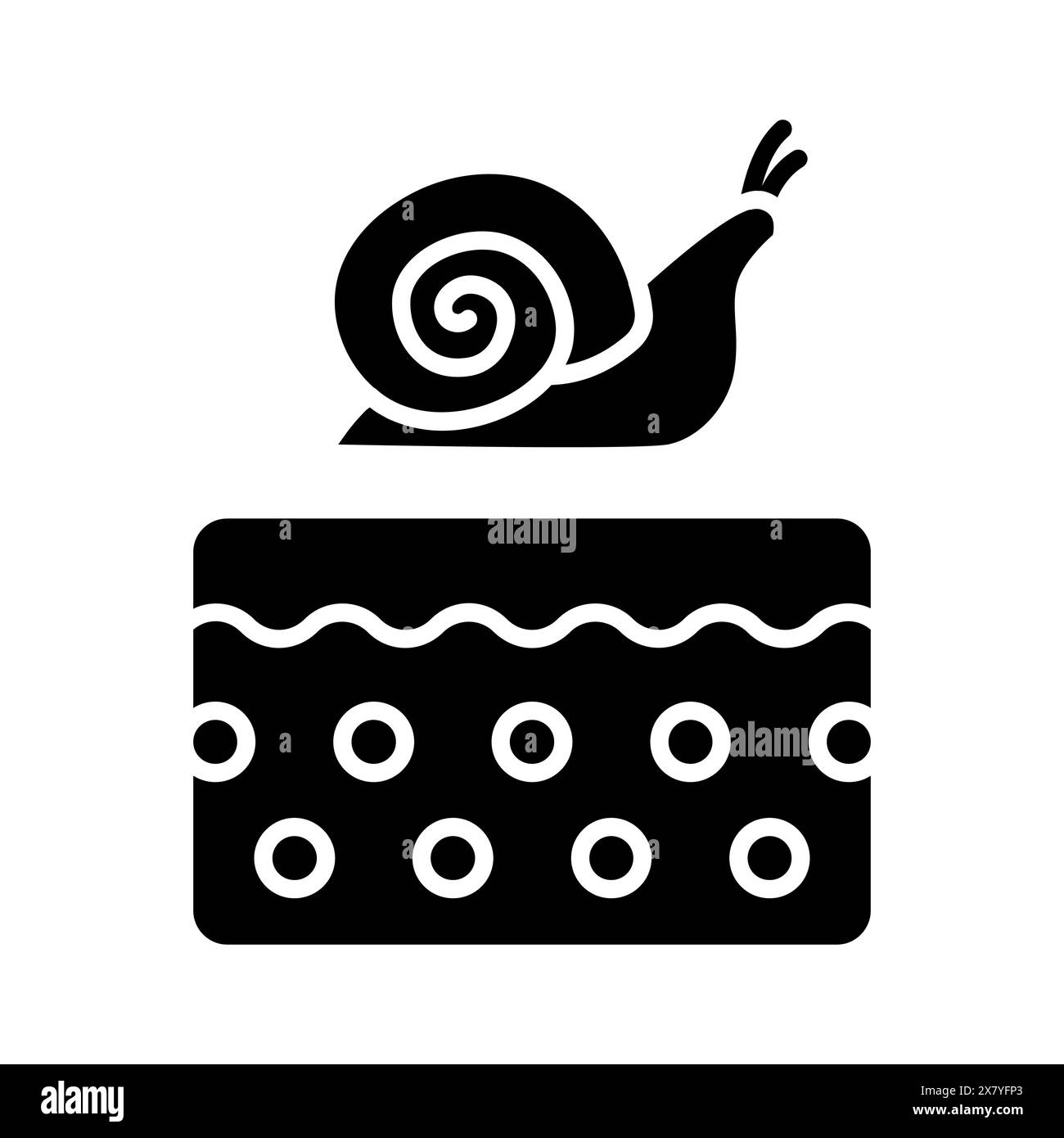 Snail mucin line icon. Cleansing, collagen, acid, exfoliating ...