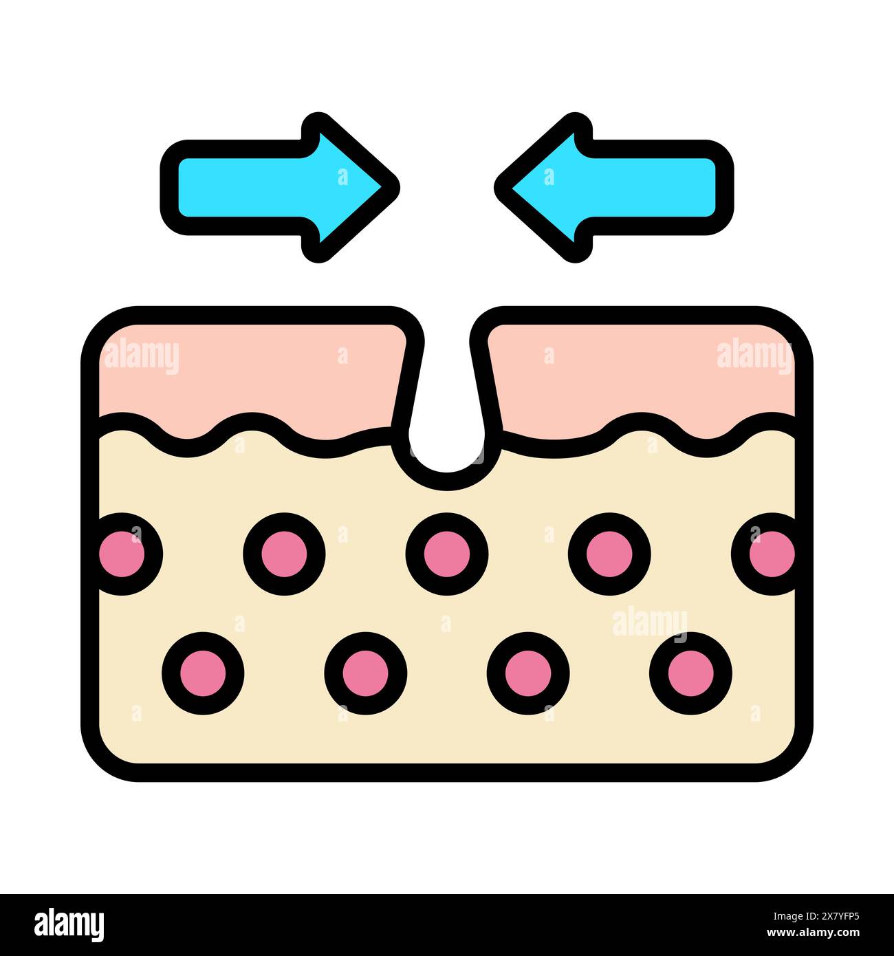 Healing cream line icon. Cleansing, UVB, AHA, BHA, acid, exfoliating ...