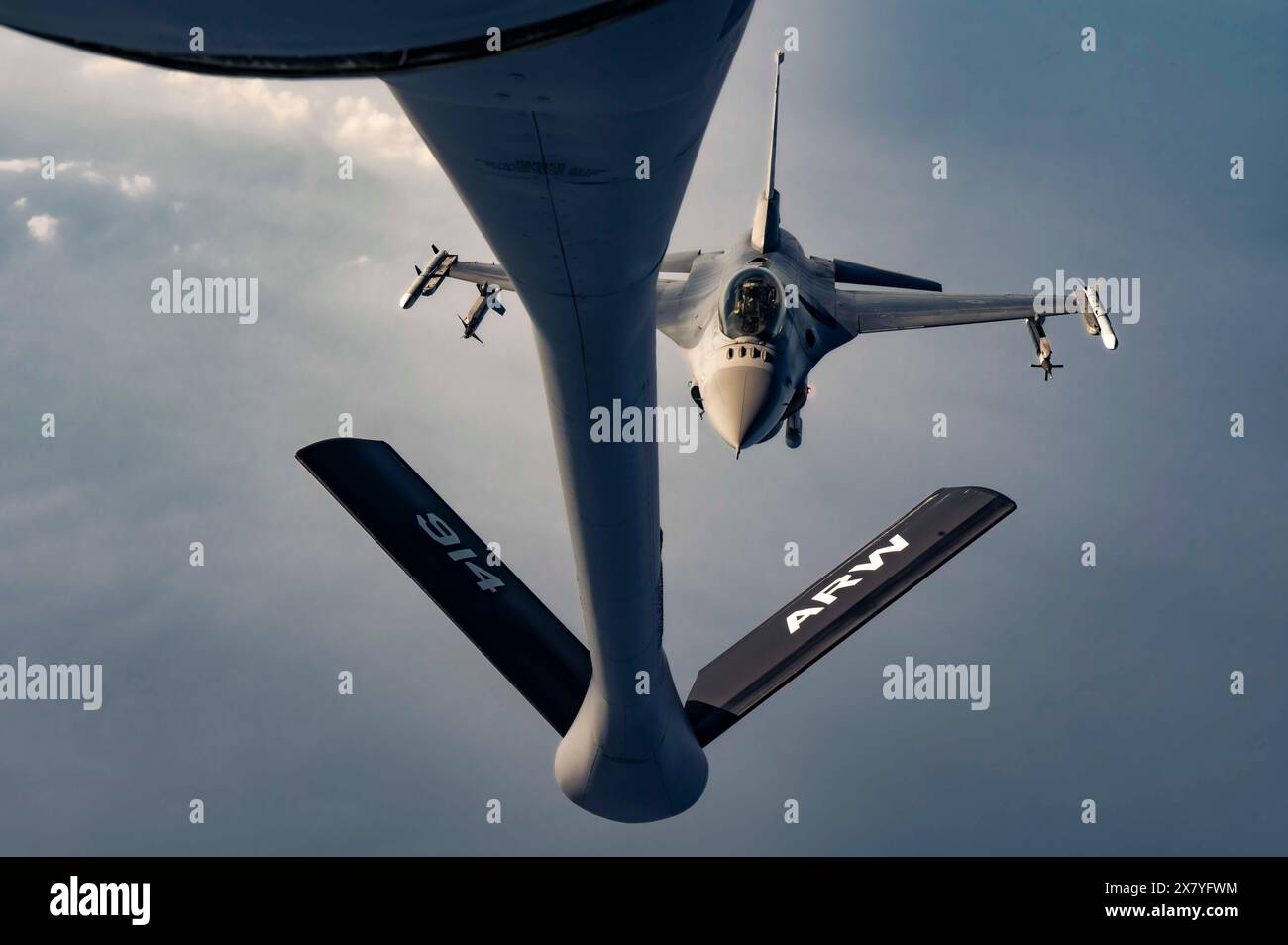 A U.S. Air Force KC-135 assigned to the 914th Aerieal Refueling Wing ...