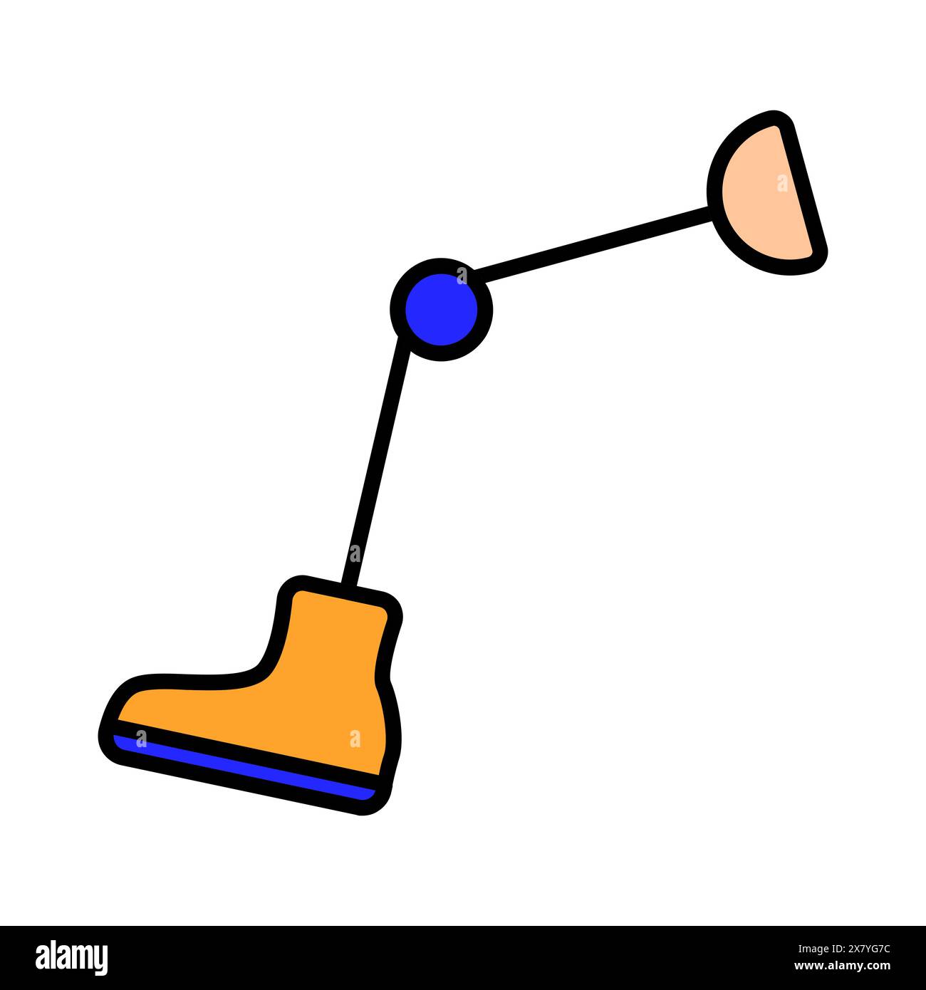 Prosthetic leg icon. Trauma, disabled person, people with disabilities ...