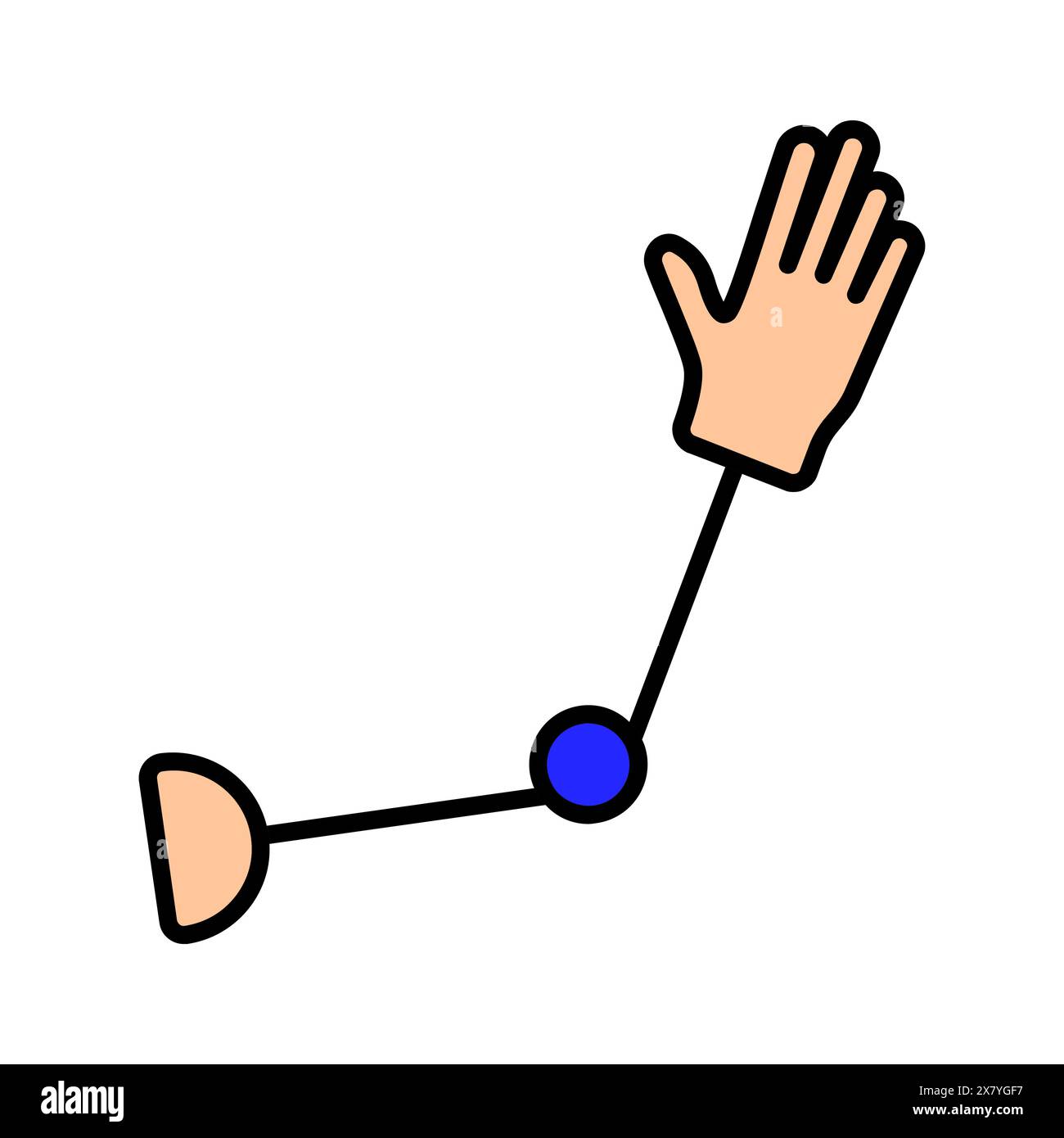 Prosthetic arm set icon. Artificial limb, bionic hand, robotic arm ...