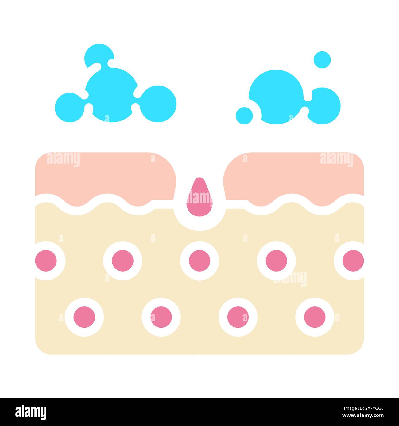 Healing cream line icon. Cleansing, UVB, AHA, BHA, acid, exfoliating ...