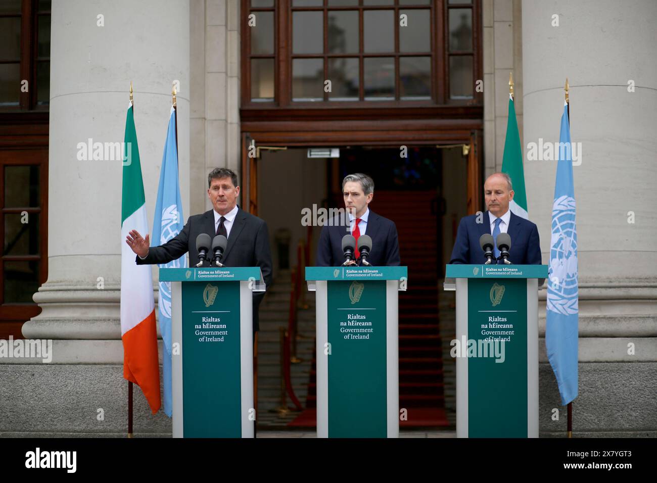 The three Irish Government leaders (left to right) Minister Eamon Ryan ...