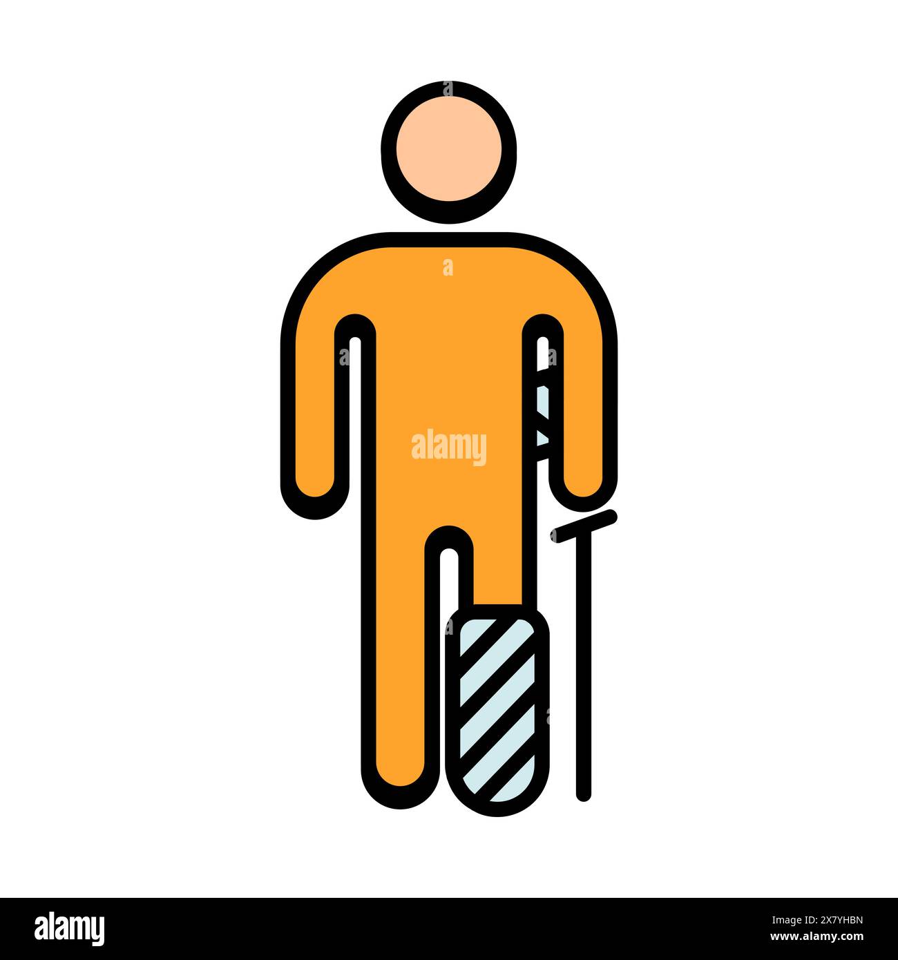 Prosthetic leg icon. Trauma, disabled person, people with disabilities ...