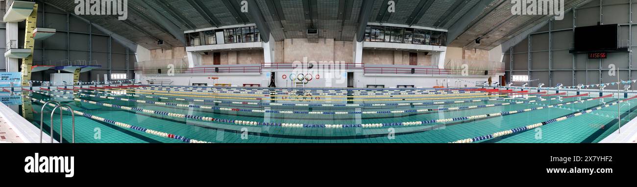 KHARKIV, UKRAINE - MAY 21, 2024 - The main swimming pool is pictured ...