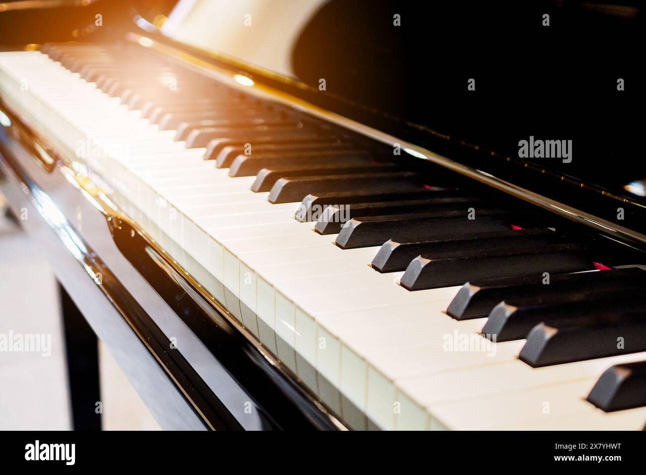 Piano keyboard background musical instrument Stock Photo - Alamy