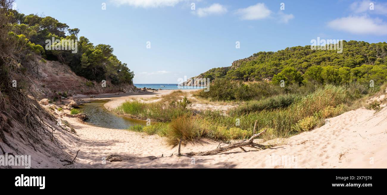 Natural landscape in the north of the island of Menorca of the Balearic ...