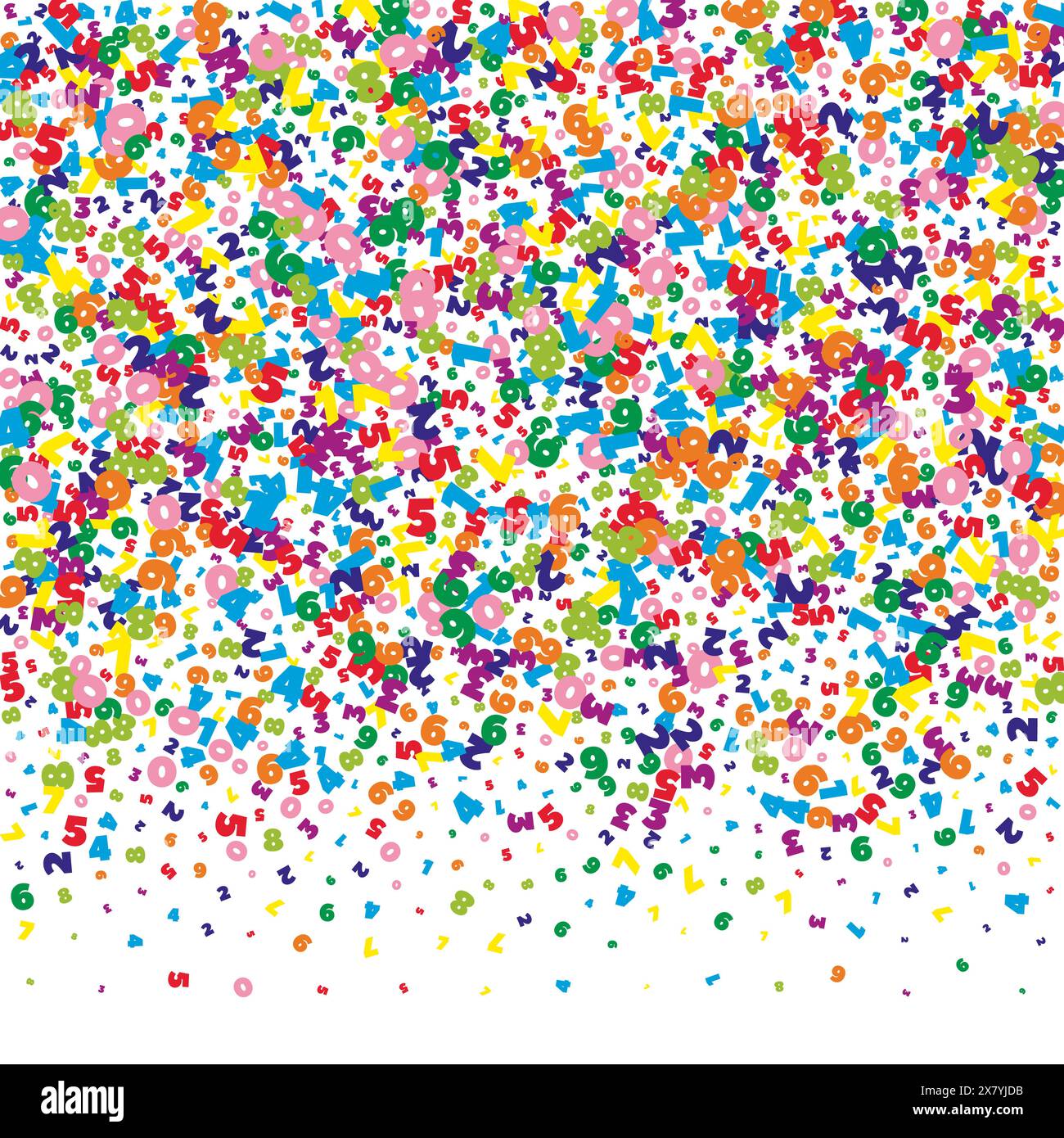 Falling letters of English language. Colorful childish flying ...