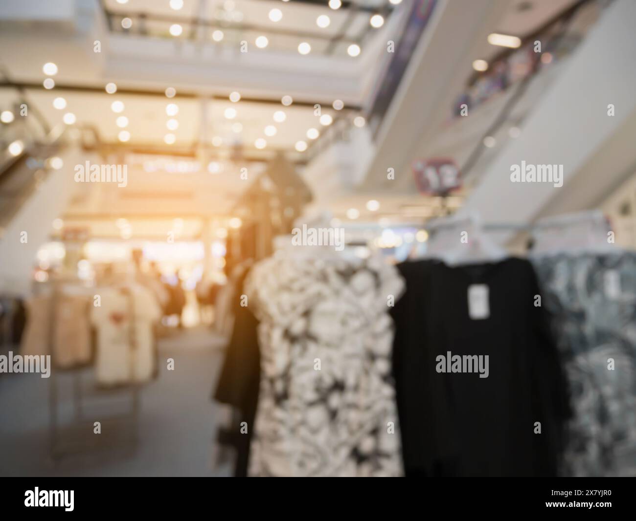 blurred image background with clothing store Stock Photo - Alamy