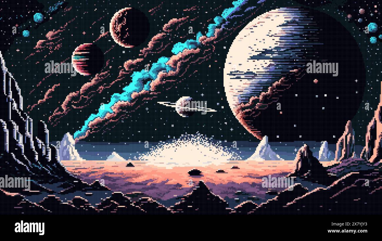 Generative ai solar system, milky way galaxy stars and planets ...