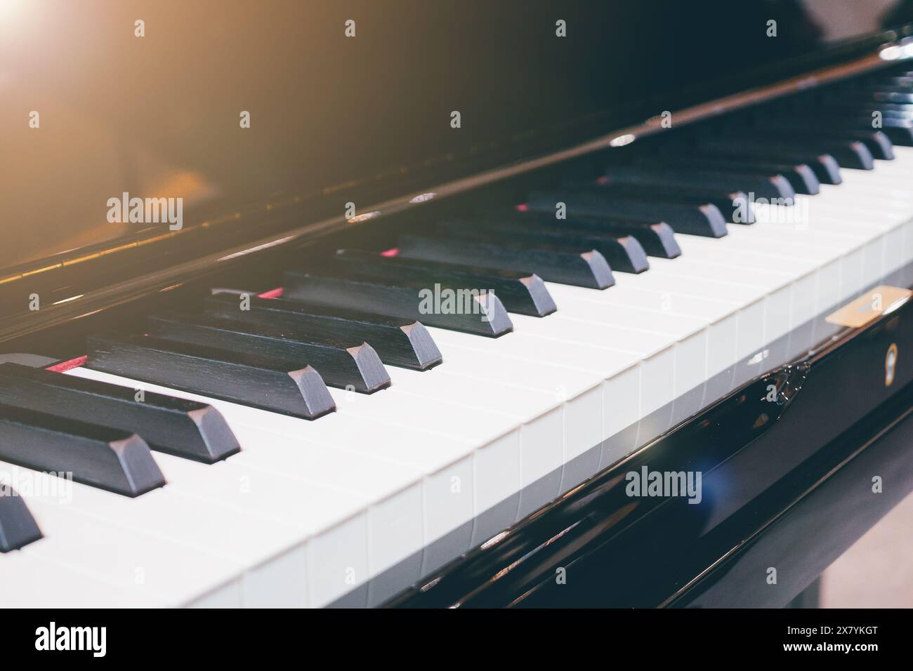 Piano keyboard background musical instrument Stock Photo - Alamy