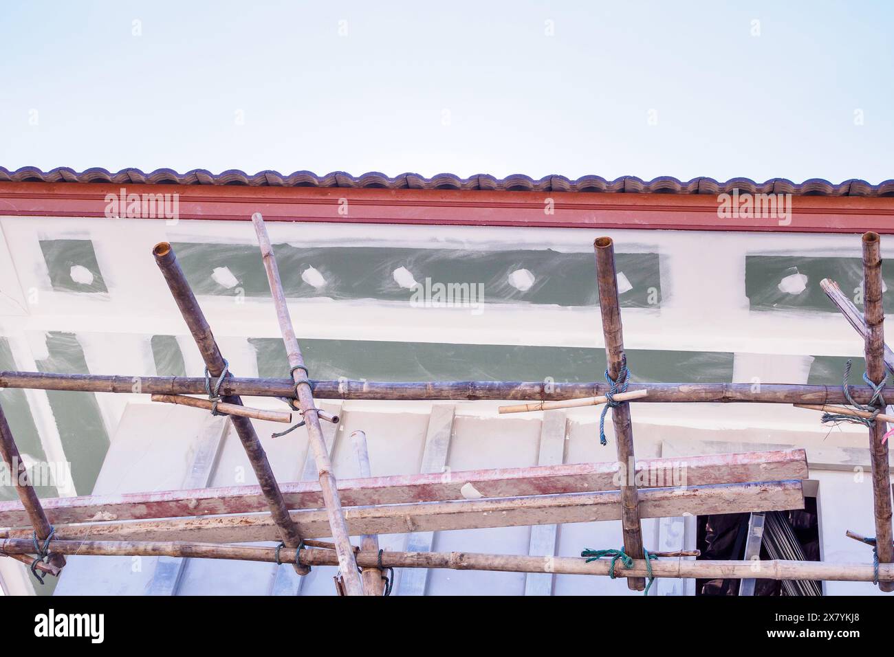 Soffit and Fascia Board Installation at House Building Construction ...