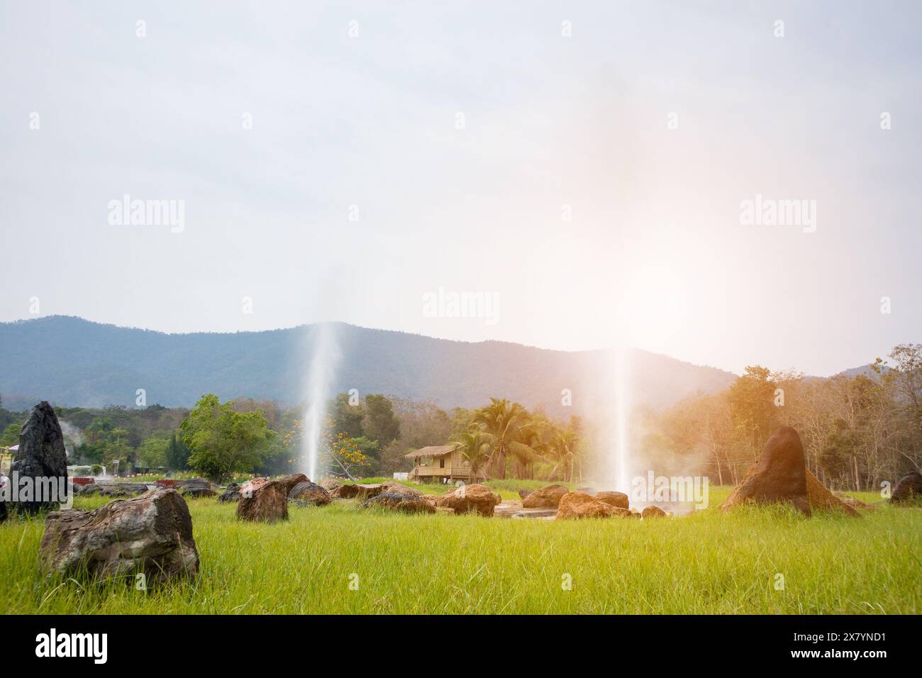 San Kamphaeng hot springs in Chiang Mai , Thailand Stock Photo - Alamy