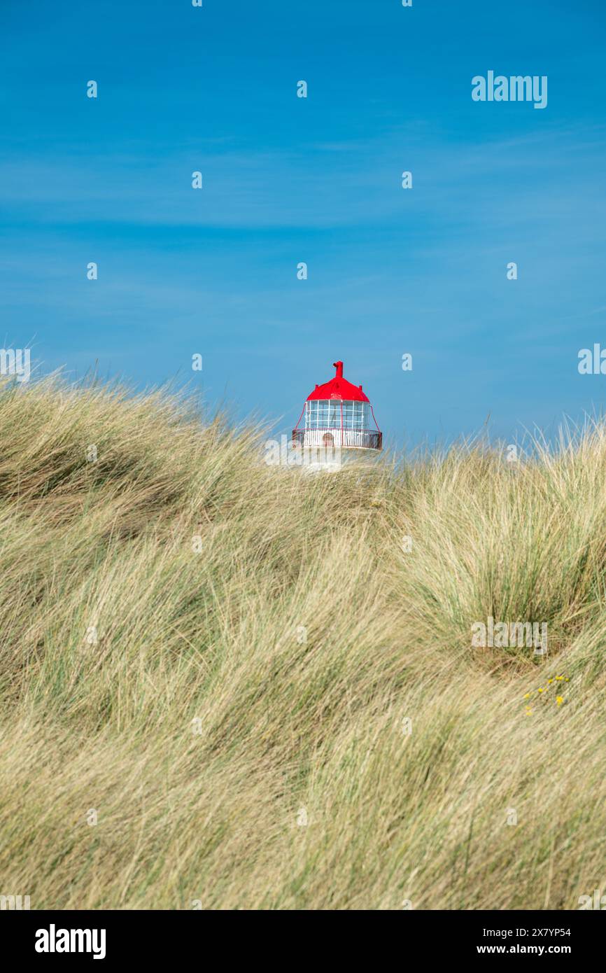 The sand dunes, and the grade II listed building Point of Ayr ...
