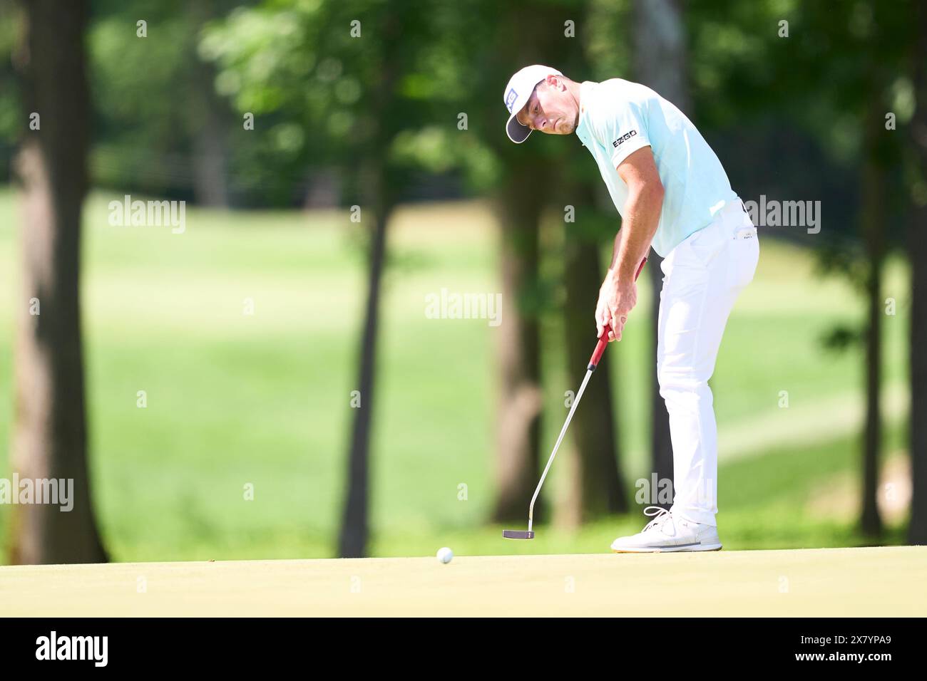 Viktor Hovland of Norway in action during Round 4 of the 2024 PGA ...