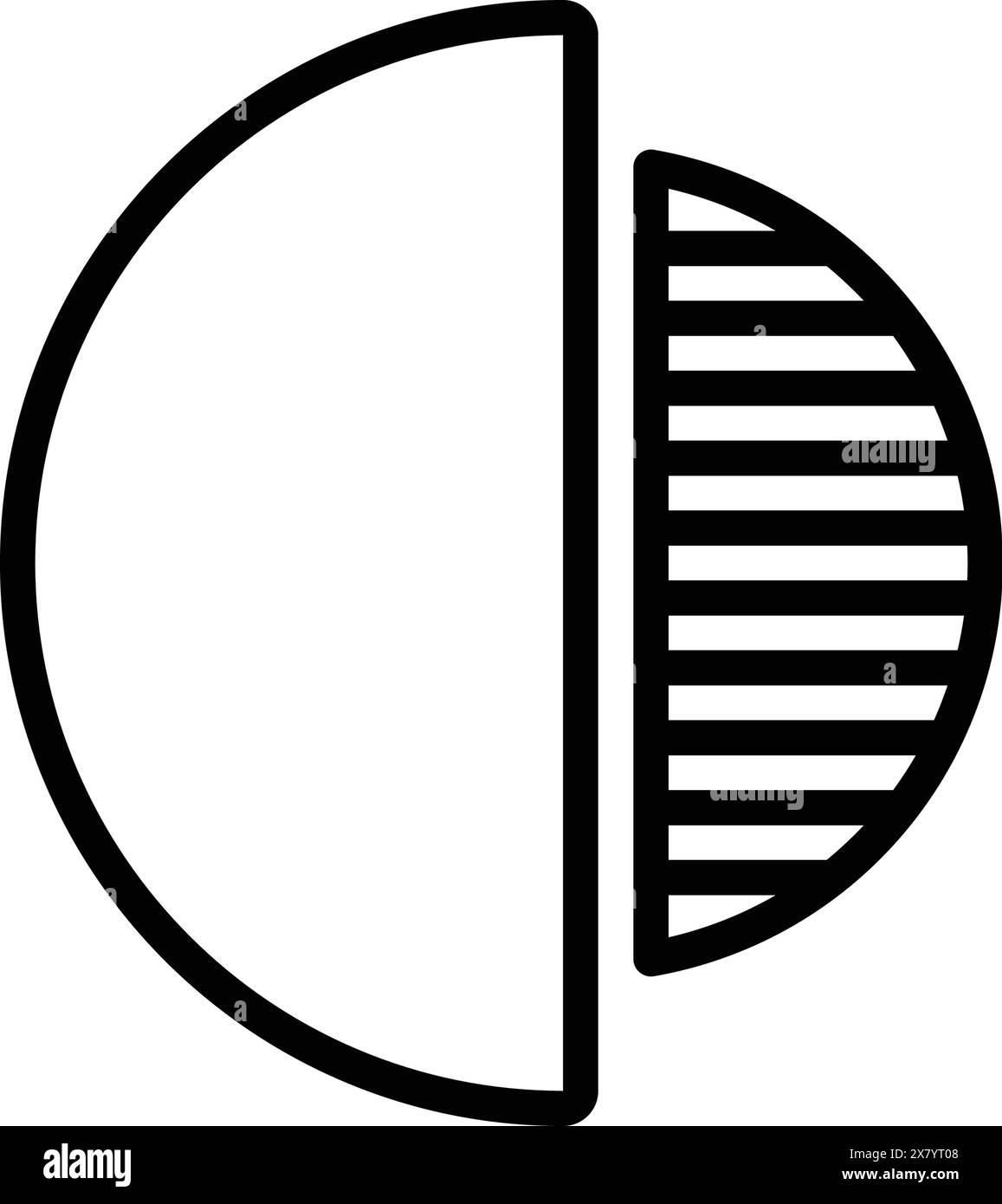 Icon for half,incomplete Stock Vector Image & Art - Alamy