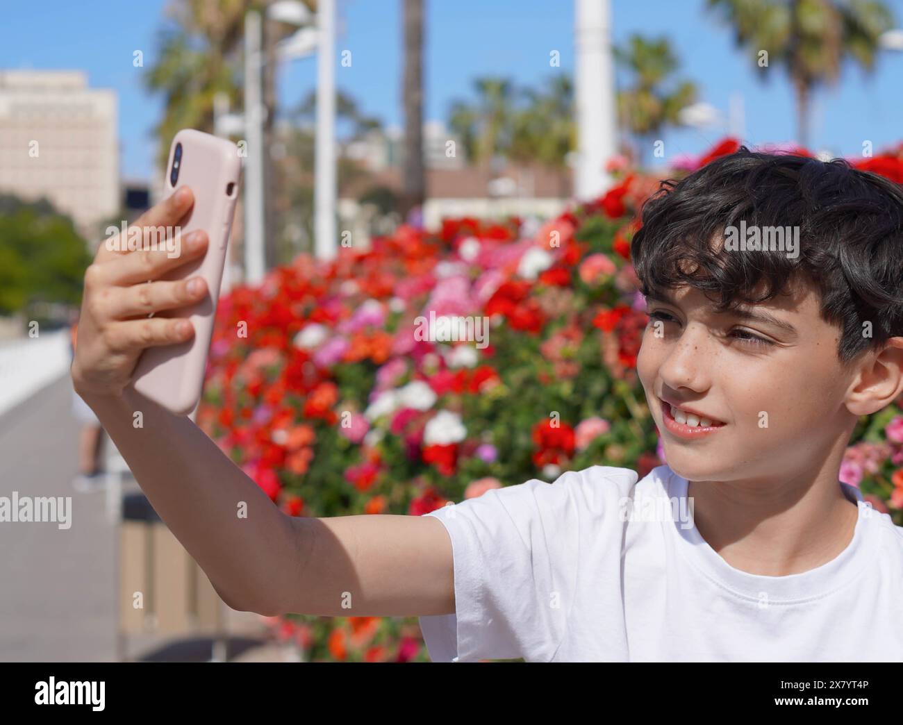 Cute boy selfie hi-res stock photography and images - Alamy