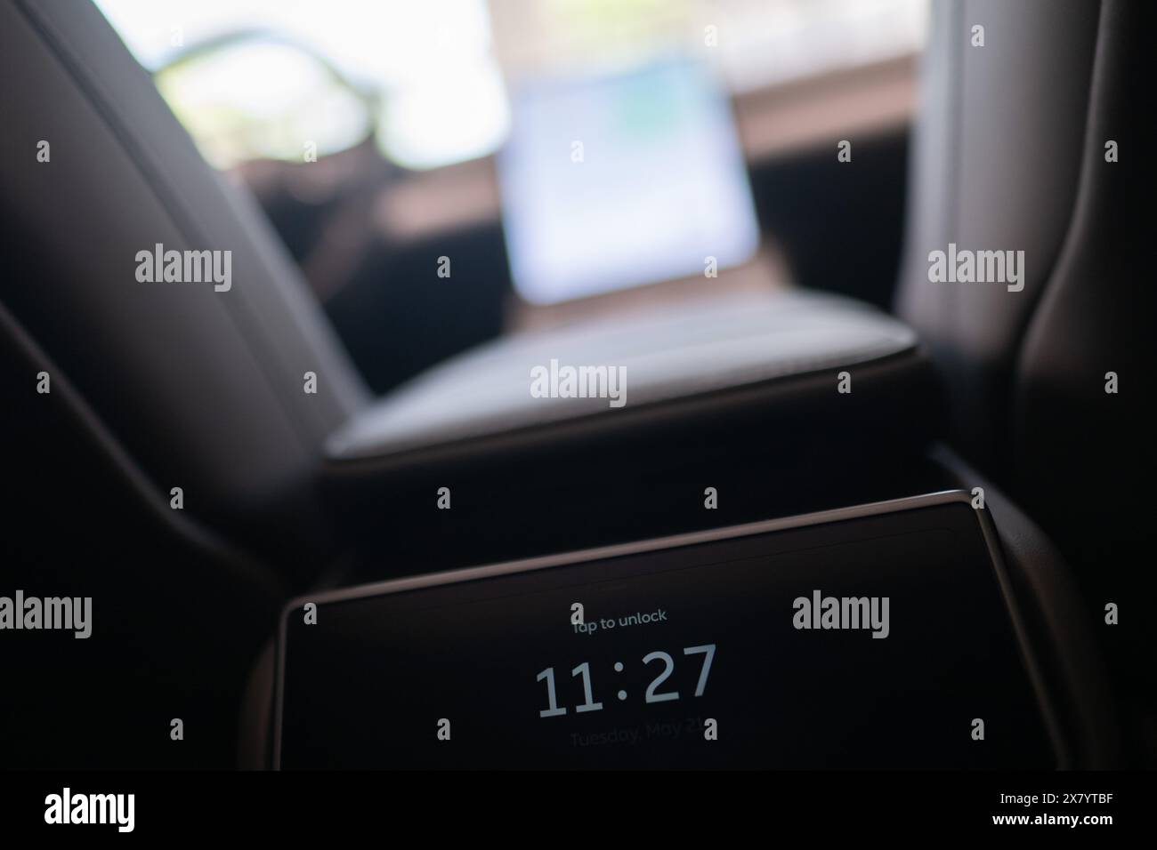 21 May 2024, Berlin: A screen in the center console of an ET7 displays ...
