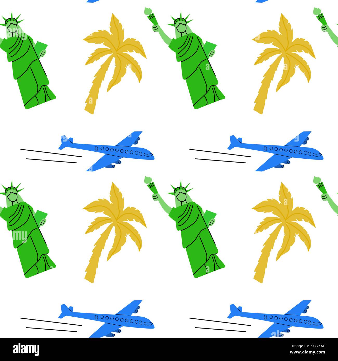 Travel destinations summer seamless pattern. Can used for textile ...