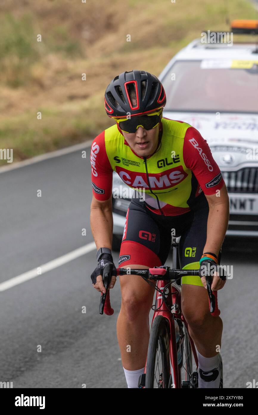 On stage five of the 2021 Women's Tour lone breakaway Hayley Simmonds ...
