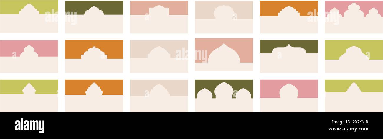 Various geometric shapes for website header or footer sections adorned ...