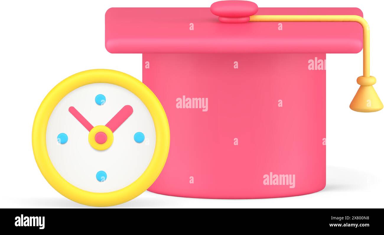 Time for learning graduation hat back to school academic watch ...